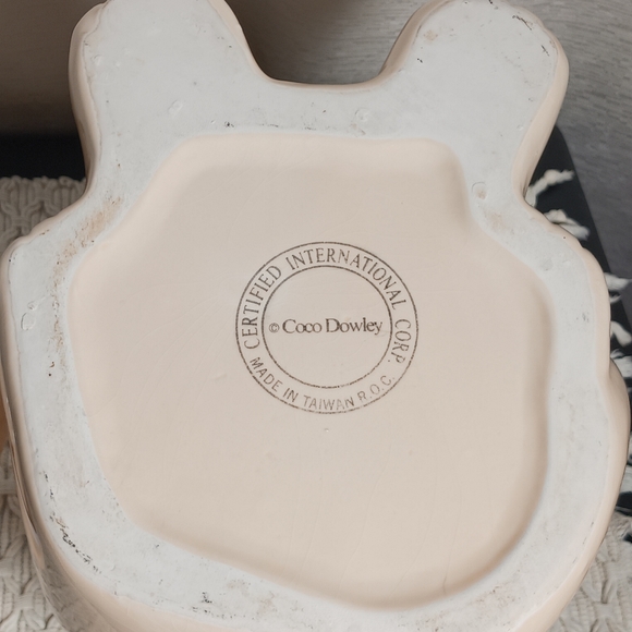 Coco Dowley | Accents | Vintage Coco Dowley Cat Cookie Jar 2 Kitty Cat With Fish Ceramic ...